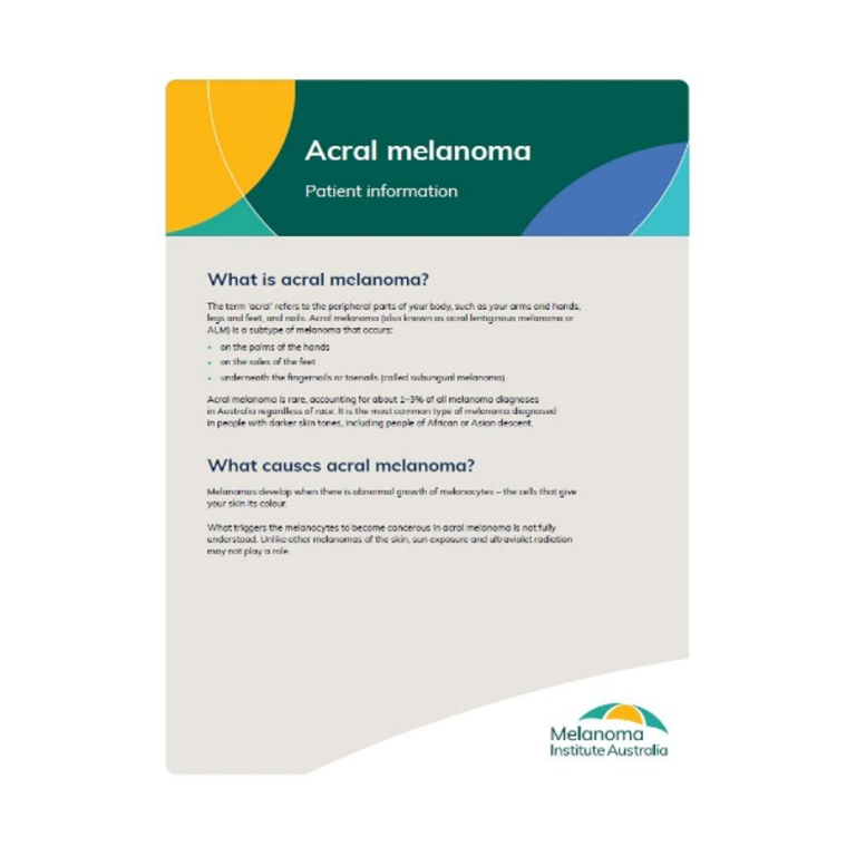 Acral Melanoma Brochure (Download Only) – Melanoma Education Portal